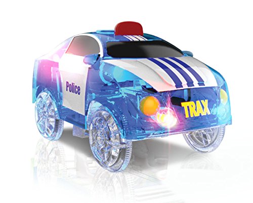 Mindscope Twister Tracks Neon Glow in The Dark Add On Emergency Car Series Set of 2 (Police Car and Fire Truck)