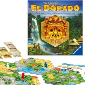 Ravensburger The Quest for El Dorado: Golden Temples Adventure Family Game - Engaging Brain Teaser | Ideal for Ages 10 & Up | High Replay Value | Game of The Year 2017 Finalist