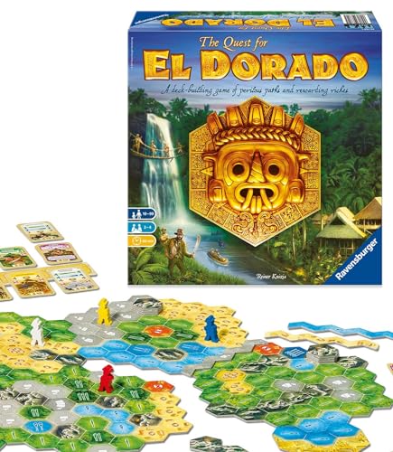 Ravensburger The Quest for El Dorado: Golden Temples Adventure Family Game - Engaging Brain Teaser | Ideal for Ages 10 & Up | High Replay Value | Game of The Year 2017 Finalist