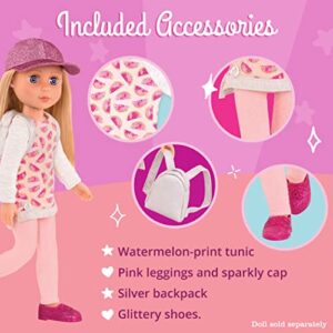 Glitter Girls - Head To Toe Glimmer Tunic & Leggings Deluxe Outfit - 14-inch Doll Clothes & Accessories Toys,Pink