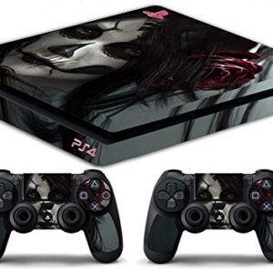 Skin Ps4 SLIM - SKULL WOMAN - limited edition DECAL COVER ADESIVA Playstation 4 Slim SONY BUNDLE