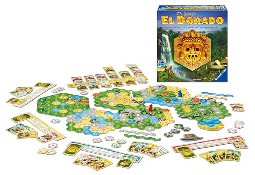 Ravensburger The Quest for El Dorado: Golden Temples Adventure Family Game - Engaging Brain Teaser | Ideal for Ages 10 & Up | High Replay Value | Game of The Year 2017 Finalist