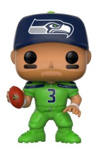 funko pop nfl: russell wilson (seahawks color rush) collectible figure