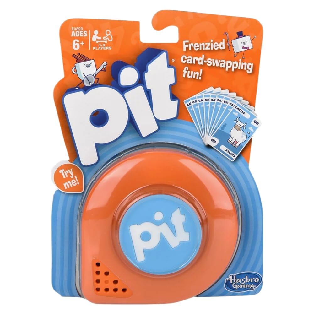 Hasbro Pit Card Game - Frenzied Family Fun for 3-8 Players Ages 6 and Up