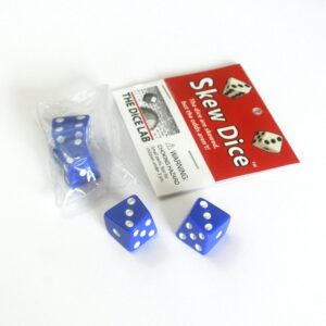 skew dice in blue