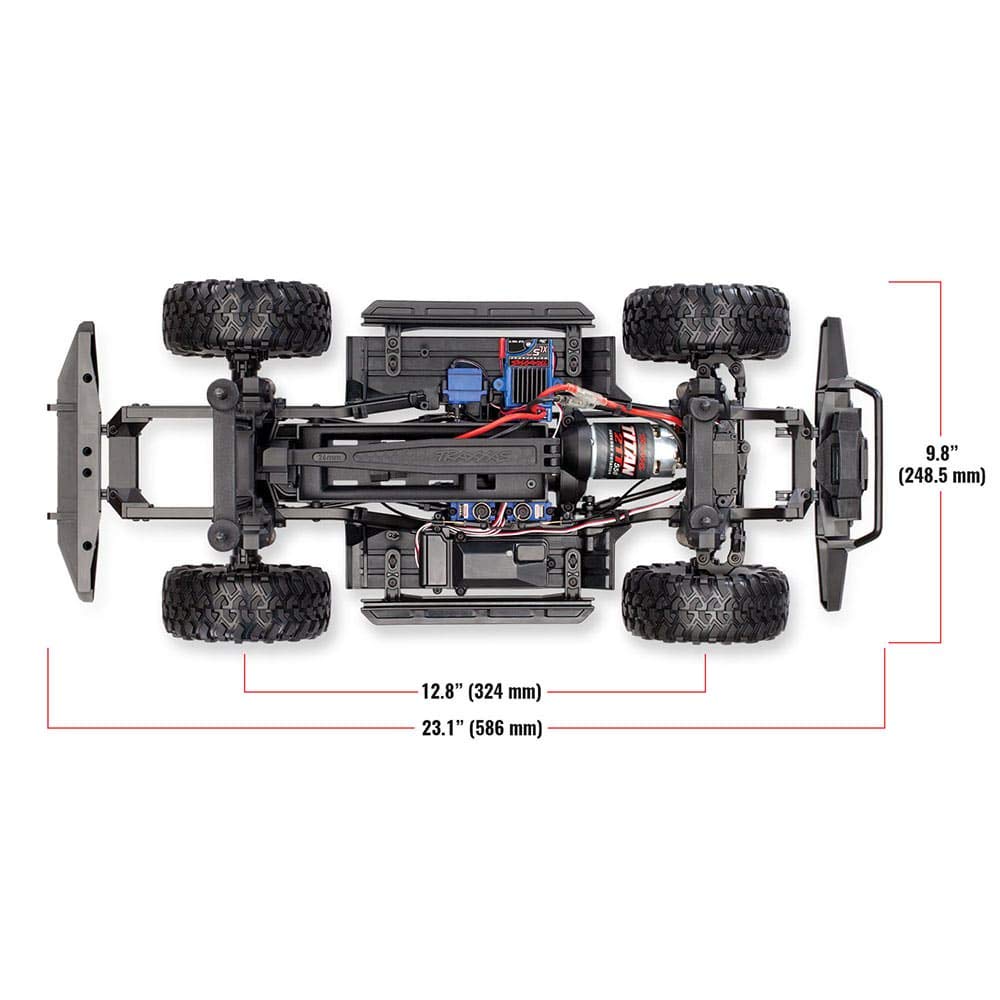 Traxxas 1/10 Scale TRX-4 Scale and Trail Crawler with 2.4GHz TQi Radio, Red