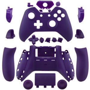 New Custom Full Housing Shell Case Cover with Buttons for Xbox One Wireless Controller - Matte Purple