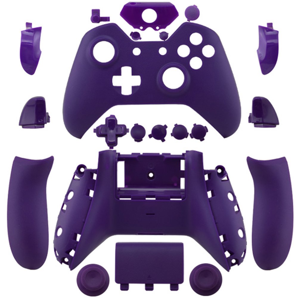 New Custom Full Housing Shell Case Cover with Buttons for Xbox One Wireless Controller - Matte Purple