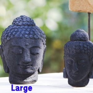 Buddha Head Statue Figurine Meditating Zen Garden Asian Garden Oriental Bodhisattva Enlightenment Sculpture Perfect Gorgeous Unique Gift Ideas