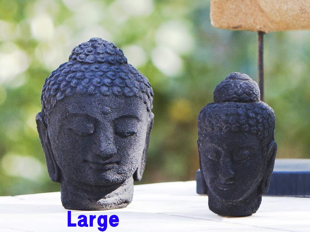 Buddha Head Statue Figurine Meditating Zen Garden Asian Garden Oriental Bodhisattva Enlightenment Sculpture Perfect Gorgeous Unique Gift Ideas