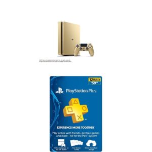 playstation 4 slim 1tb gold console + 12 month playstation plus