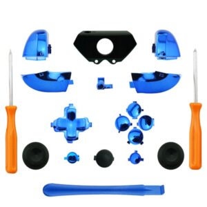 ambertown bumpers triggers buttons dpad lb rb lt rt button with tools for xbox one controller chrome blue