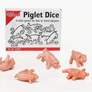 Chess and games shop Muba Piglet dice - Roll Your Pigs - Throw The Pigs - Simple Funny Mini Game - Family, Party Board Game