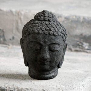 buddha head statue figurine meditating zen garden asian garden oriental bodhisattva enlightenment sculpture perfect gorgeous unique gift ideas