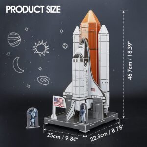 3D Puzzles for Kids Ages 3-5 4-8 National Geographic NASA Space Shuttle Rocket Ship, Space Toys for Kids 3-5 Space Toys for Boys 5-8, Space Exploration with Booklet, Toys for 5 Year Old Boys Girls