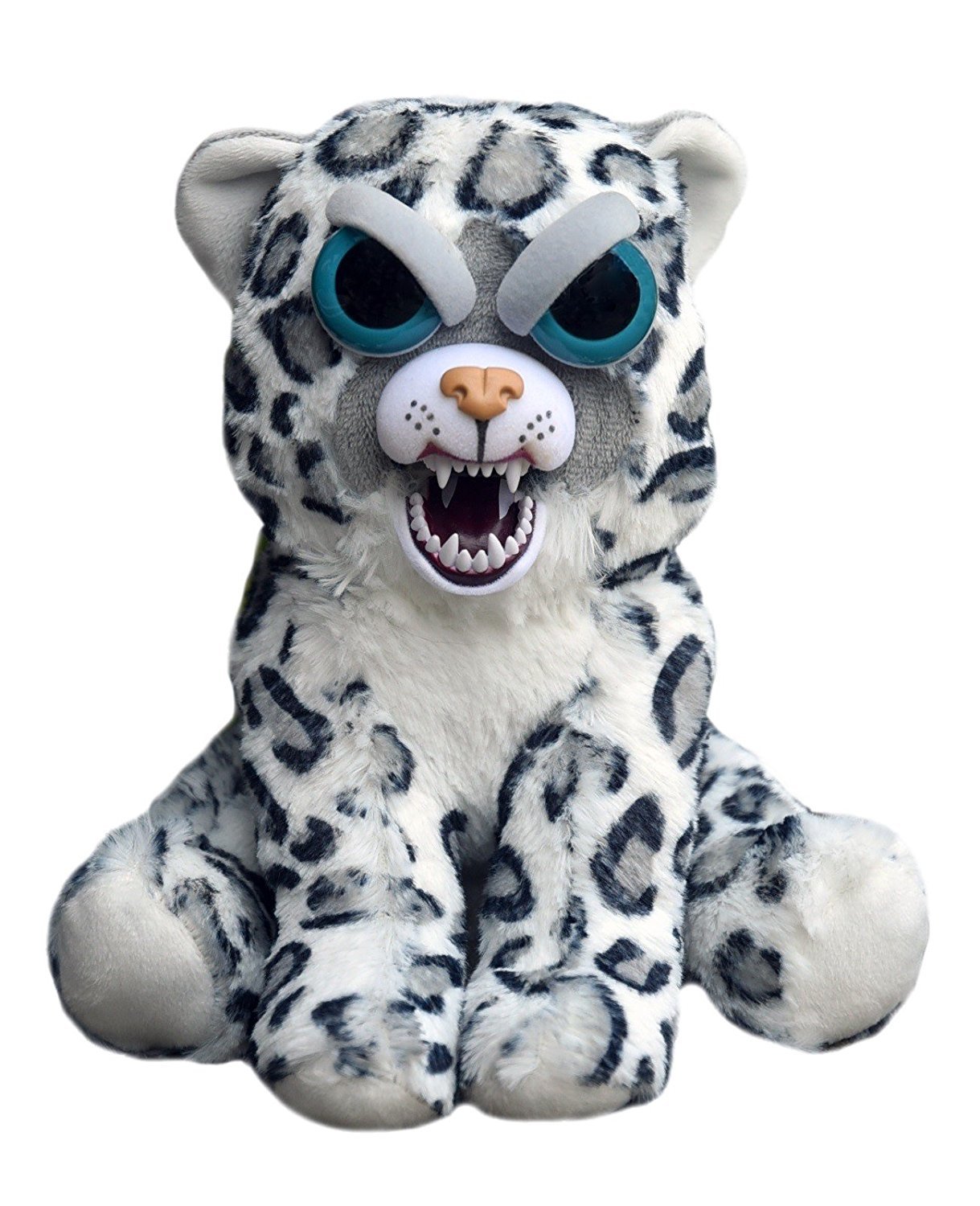 William Mark Corp Feisty Pets: Lethal Lena- Adorable 8.5"" Plush Stuffed Snow Leopard That Turns Feisty with a Squeeze