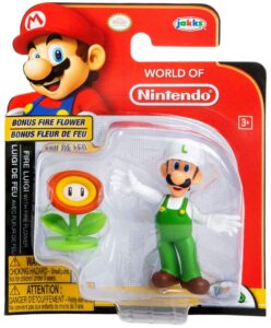 world of nintendo super mario fire luigi with bonus fire flower