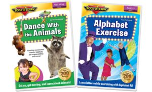 preschool active learning 2 dvd set - alphabet exercise and dance with the animals