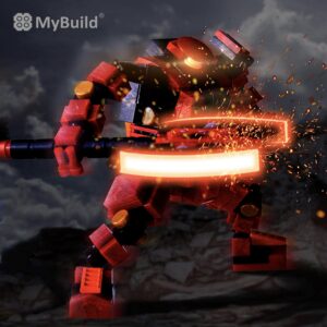 MyBuild Mecha Frame Rita 5006 - Red Robot Armor Mech Suit, Sci-Fi Building Bricks Mecha Building Kit