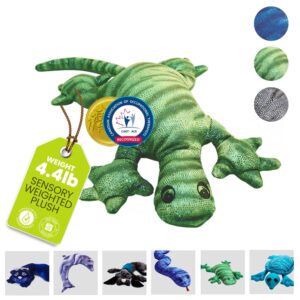 manimo lizard stuffed animal for kids & adults - lizard plush sensory lap pad - pillow lizard toy - perfect for home, schools, kindergartens