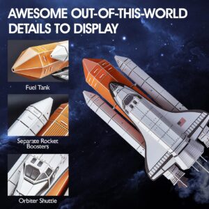 3D Puzzles for Kids Ages 3-5 4-8 National Geographic NASA Space Shuttle Rocket Ship, Space Toys for Kids 3-5 Space Toys for Boys 5-8, Space Exploration with Booklet, Toys for 5 Year Old Boys Girls