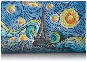 anna by anuschka women's hand-painted genuine leather two fold wallet - love in paris