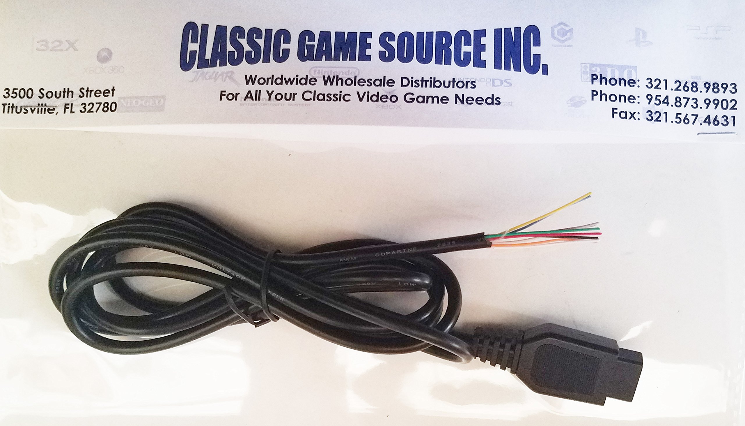 8FT 9 Pin Replacement Cable Cord Wire to Repair Atari 2600 Controller