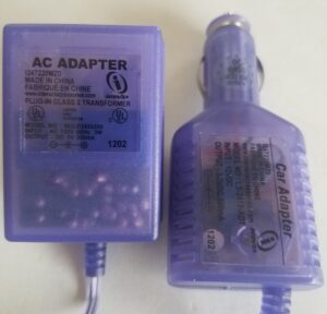 game boy color clear purple ac power adapter and car power adapter