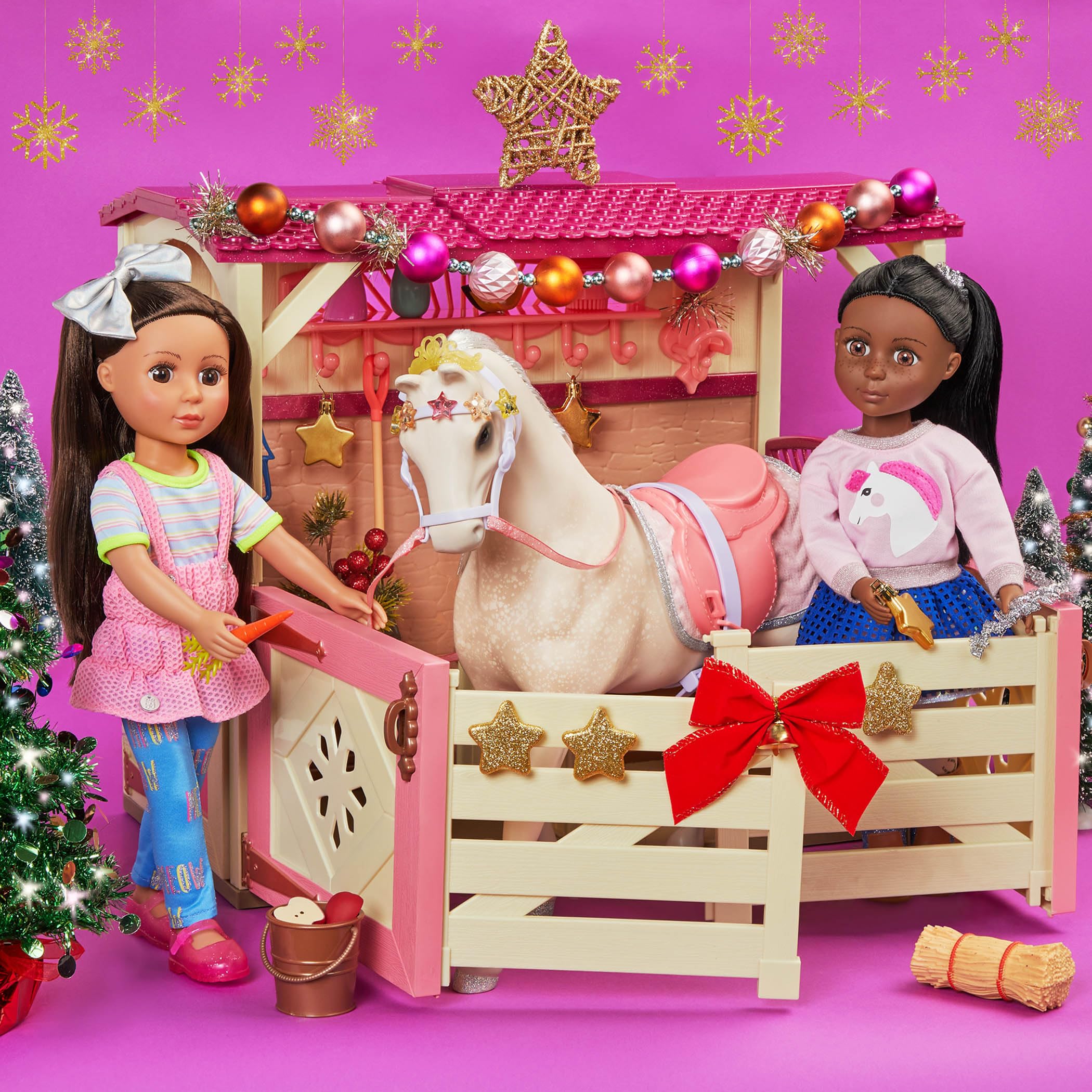 Glitter Girls – All Asparkle Acres Riding Stable Set – Accessory for 14-inch horses - 14-inch Doll Accessories and Clothes for Girls Age 3 and Up – Children’s Toys (GG57000Z)