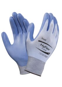 ansell 111709 hyflex 11-518 lightweight gloves with dyneema diamond technology, 0.42" height, 9" length, 5.5" wide, size 8, blue (pack of 12)