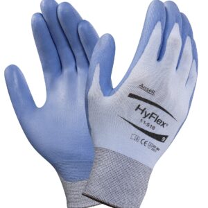 Ansell 111709 HyFlex 11-518 Lightweight Gloves with Dyneema Diamond Technology, 0.42" Height, 9" Length, 5.5" Wide, Size 8, Blue (Pack of 12)