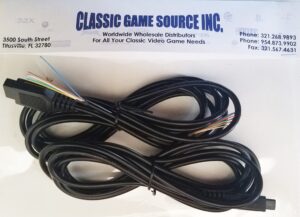 two 8ft 9 pin replacement cable cord wires to repair sega genesis controller