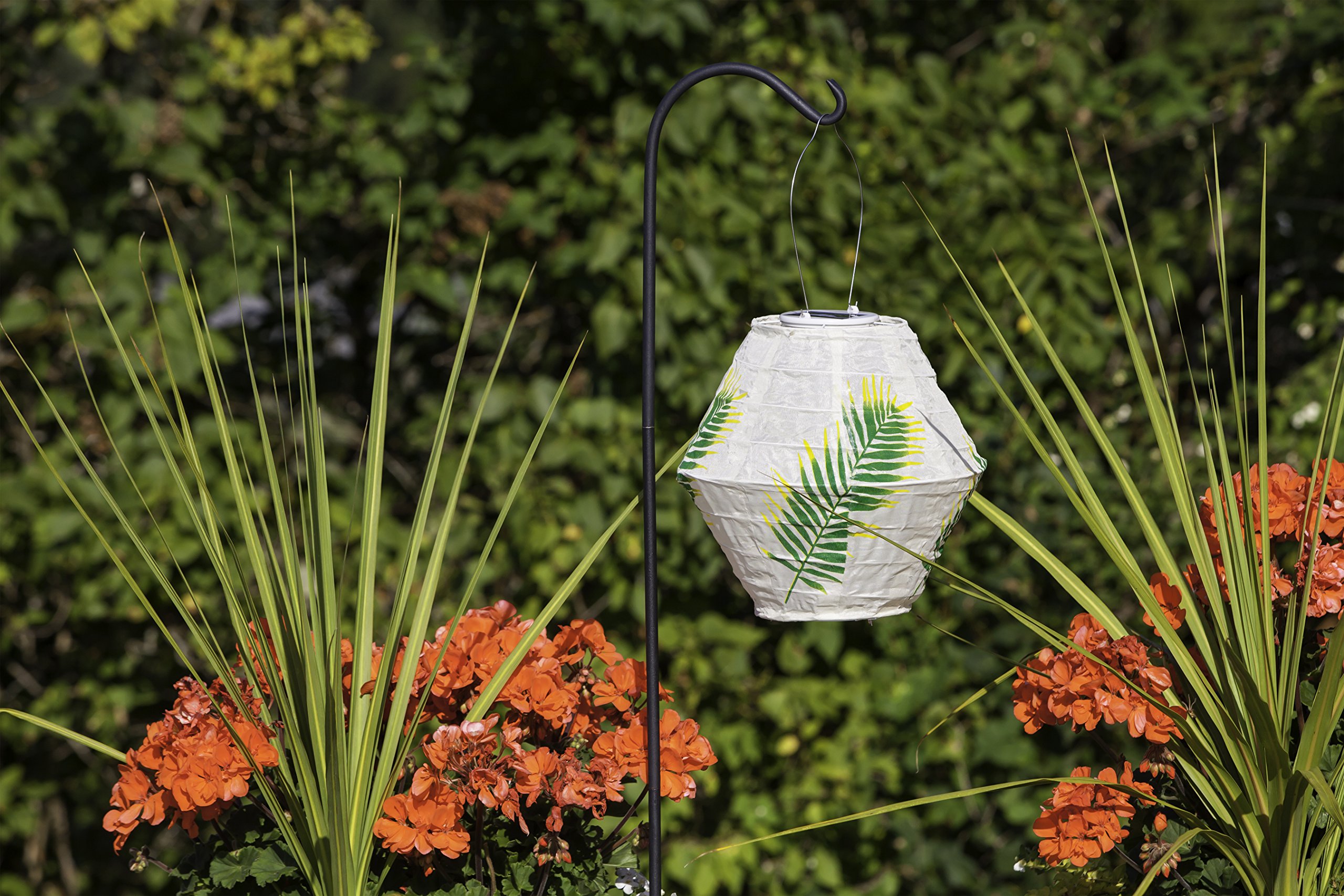 Allsop Home & Garden 31861 Soju Canvas Green Palm Solar Lantern,