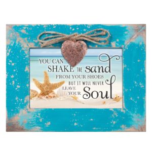 Cottage Garden Shake The Sand from Shoes Teal Distressed Jewelry Music Box Plays Wonderful World