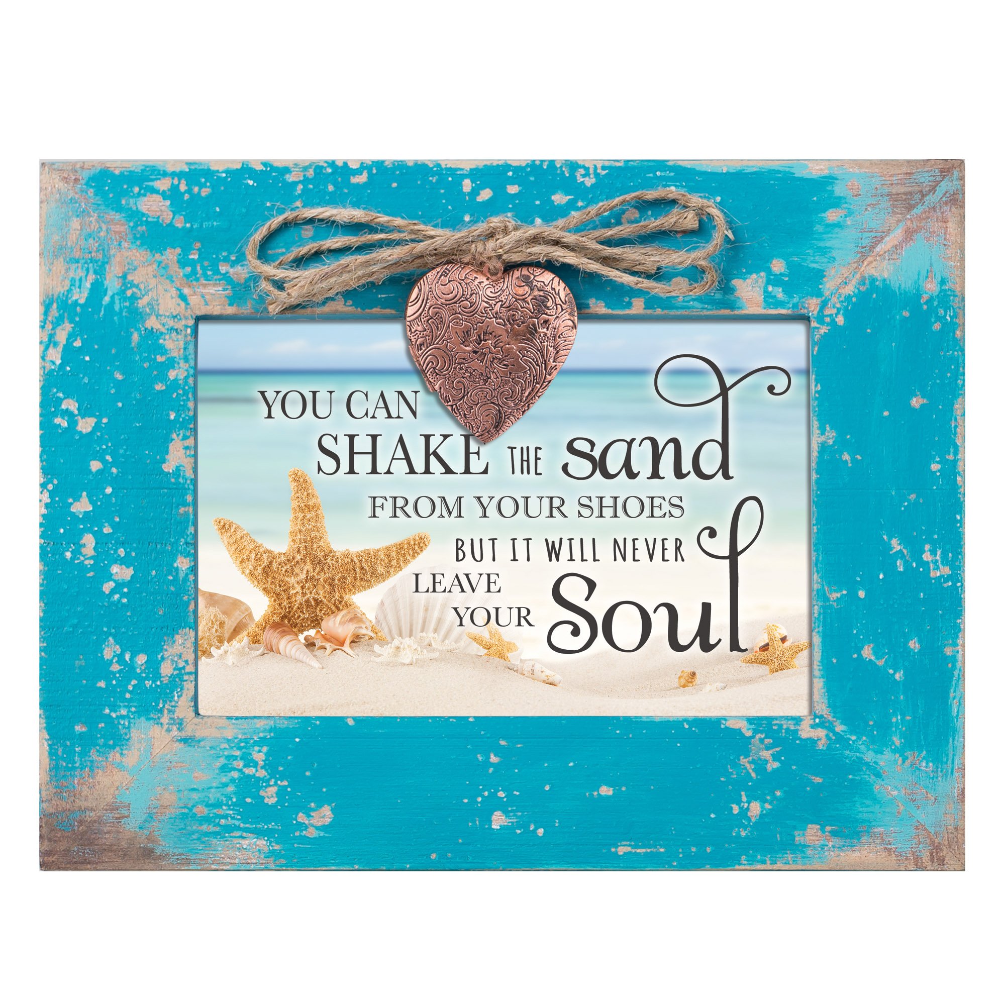 Cottage Garden Shake The Sand from Shoes Teal Distressed Jewelry Music Box Plays Wonderful World