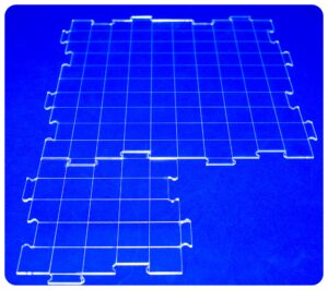 interchangeable clear battle tiles great for d&d and rpg games combo pack ~ 4-small, 4-big