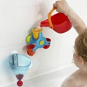 HABA Bathtub Ball Track Bathing Bliss Water Wonders - Waterwheel, Funnel and Watering Can for Endless Pouring Fun!