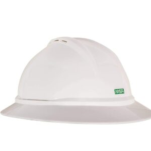 MSA V-Gard 500 Hat Vented 4-Point Fas-Trac III, White, Lot of 20