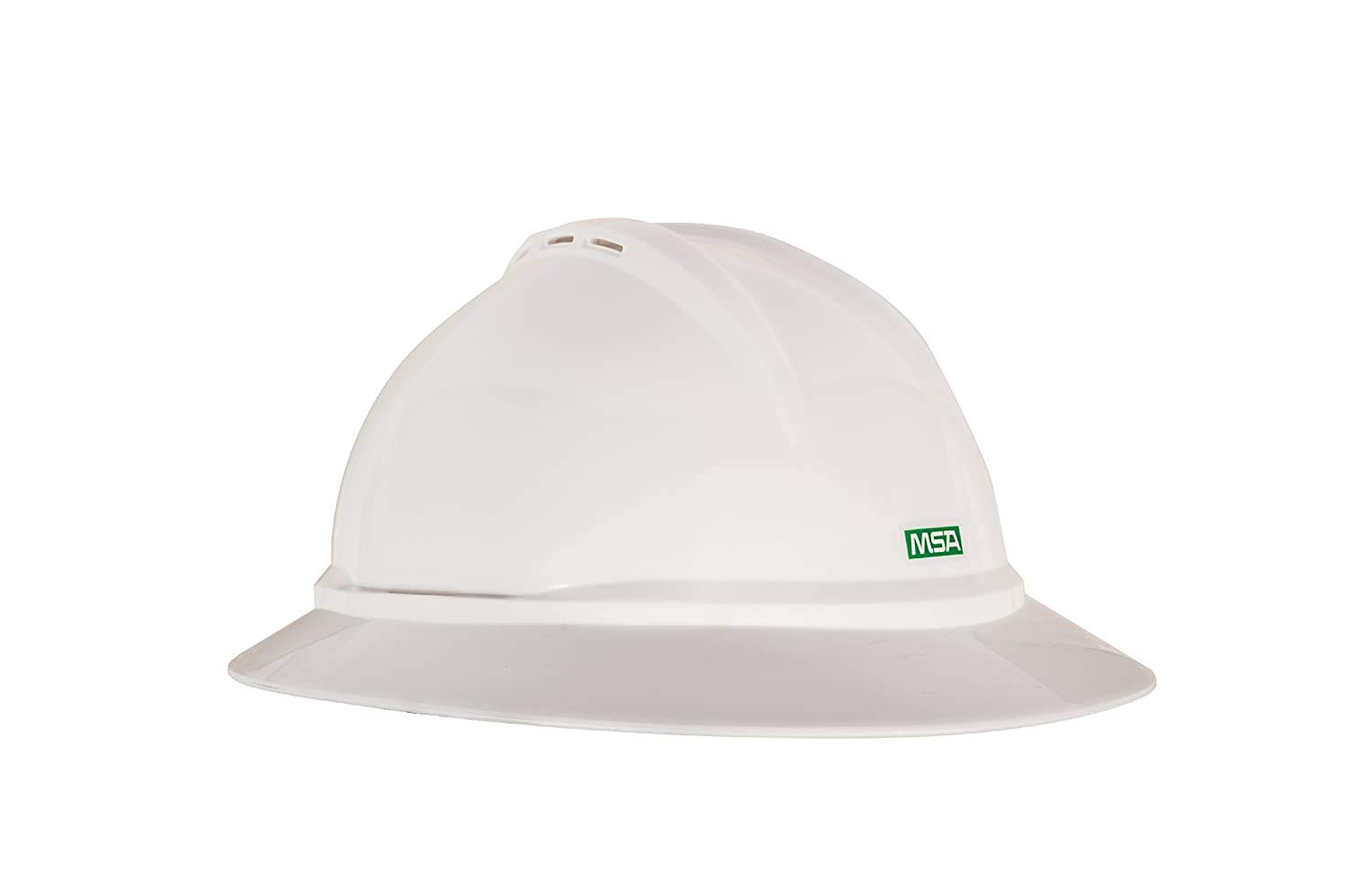 MSA V-Gard 500 Hat Vented 4-Point Fas-Trac III, White, Lot of 20