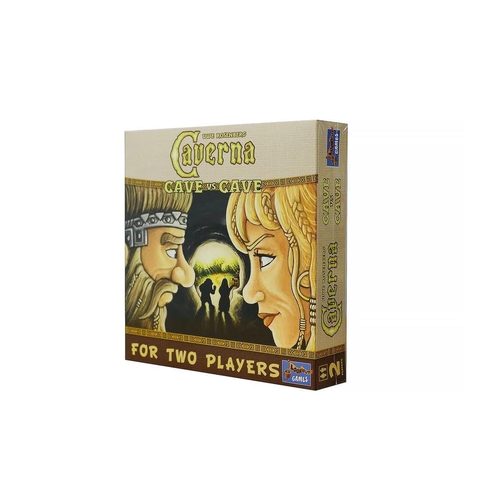 Caverna The Cave Farmers Cave vs. Cave Board Game | Cave Mining and Worker Placement Strategy Game for Adults and Kids | Ages 12+ | 1-2 Players | Average Playtime 20-40 Minutes | Made by Lookout Games