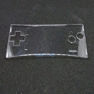 gametown new repair transparent clear front faceplate case cover shell part for nintendo game boy micro (gbm)