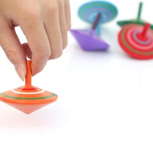 GoodPlay Gyroscope, 3 Pcs/Set Handmade Painted Wood Spinning Tops, Wooden Toys Educational Toys Kindergarten Toys Standard Tops