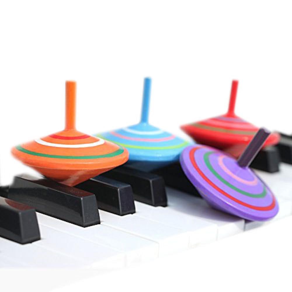 GoodPlay Gyroscope, 3 Pcs/Set Handmade Painted Wood Spinning Tops, Wooden Toys Educational Toys Kindergarten Toys Standard Tops