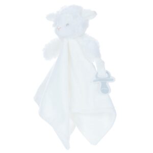 carter's lamb plush stuffed animal snuggler blanket - white