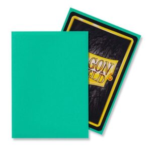 Dragon Shield Deck Protective Sleeves for Gaming Cards, Standard Size (100 sleeves), Matte Mint - AT-11025