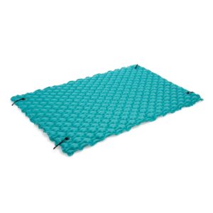 intex 56841ep giant inflatable floating water pool lake mat platform pad, teal