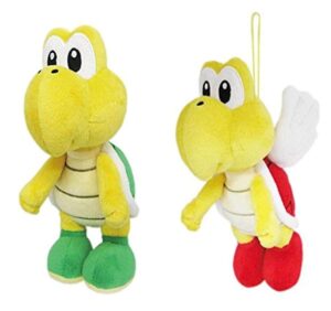 little buddy set of 2 super mario all star 1425 koopa troopa & 1590 koopa paratroopa stuffed plushes