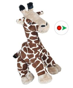 beary fun friends recordable 8" plush gerry the giraffe w/20 second digital recorder for special messages, rymes or songs