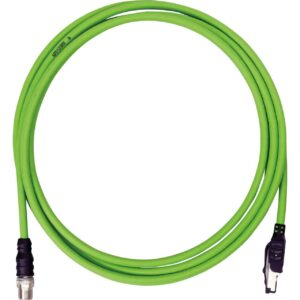 miller 300734 ethernet cable with m12/rj45 connectors 3 meters