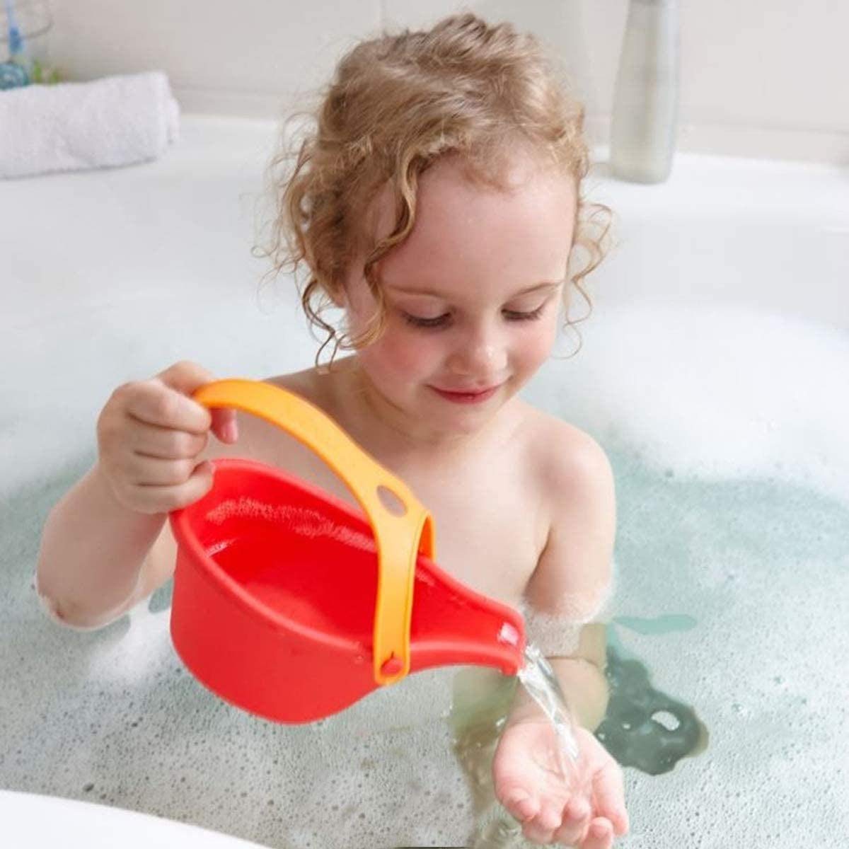 HABA Bathtub Ball Track Bathing Bliss Water Wonders - Waterwheel, Funnel and Watering Can for Endless Pouring Fun!